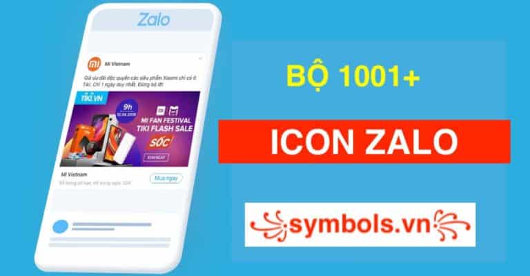 symbols.vn: Icon Zalo 2020 ️ Bộ 1001 Zalo Icon Độc & Chất Có 102